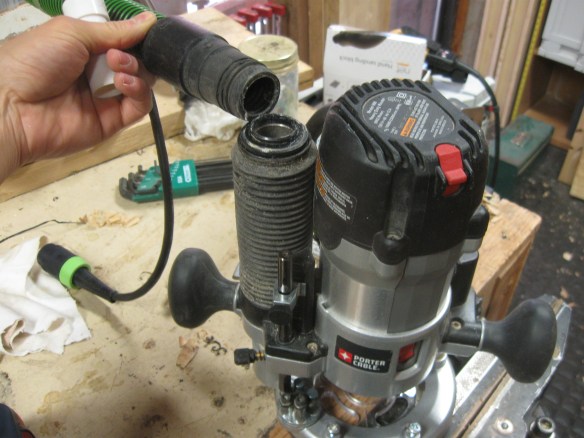 Adapting a Porter Cable 890-Series Plunge Router to fit a Festool D27 ...