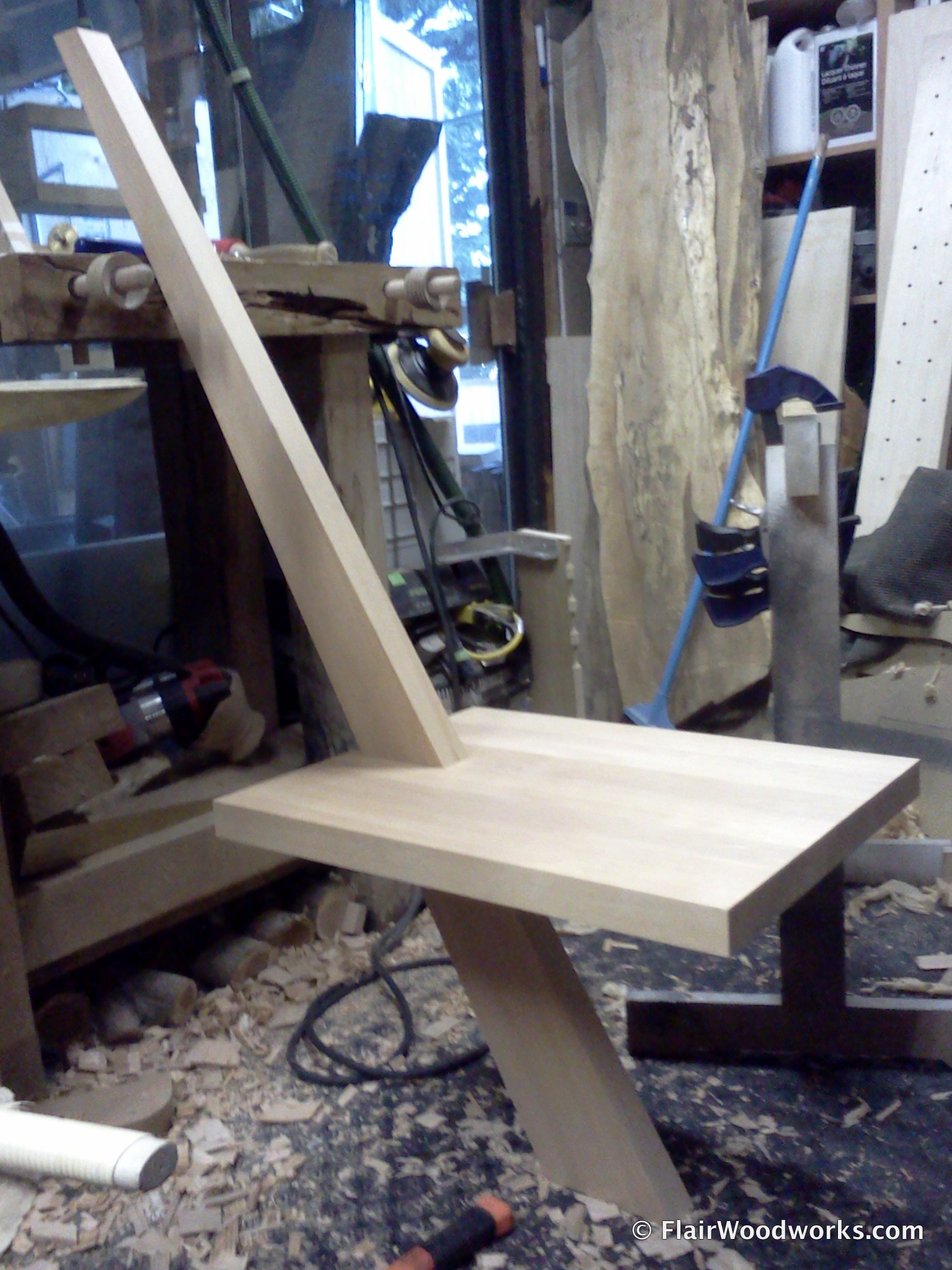 Three-Week Chair, Prototype #2 – Sculptural Woodwork by Chris Wong