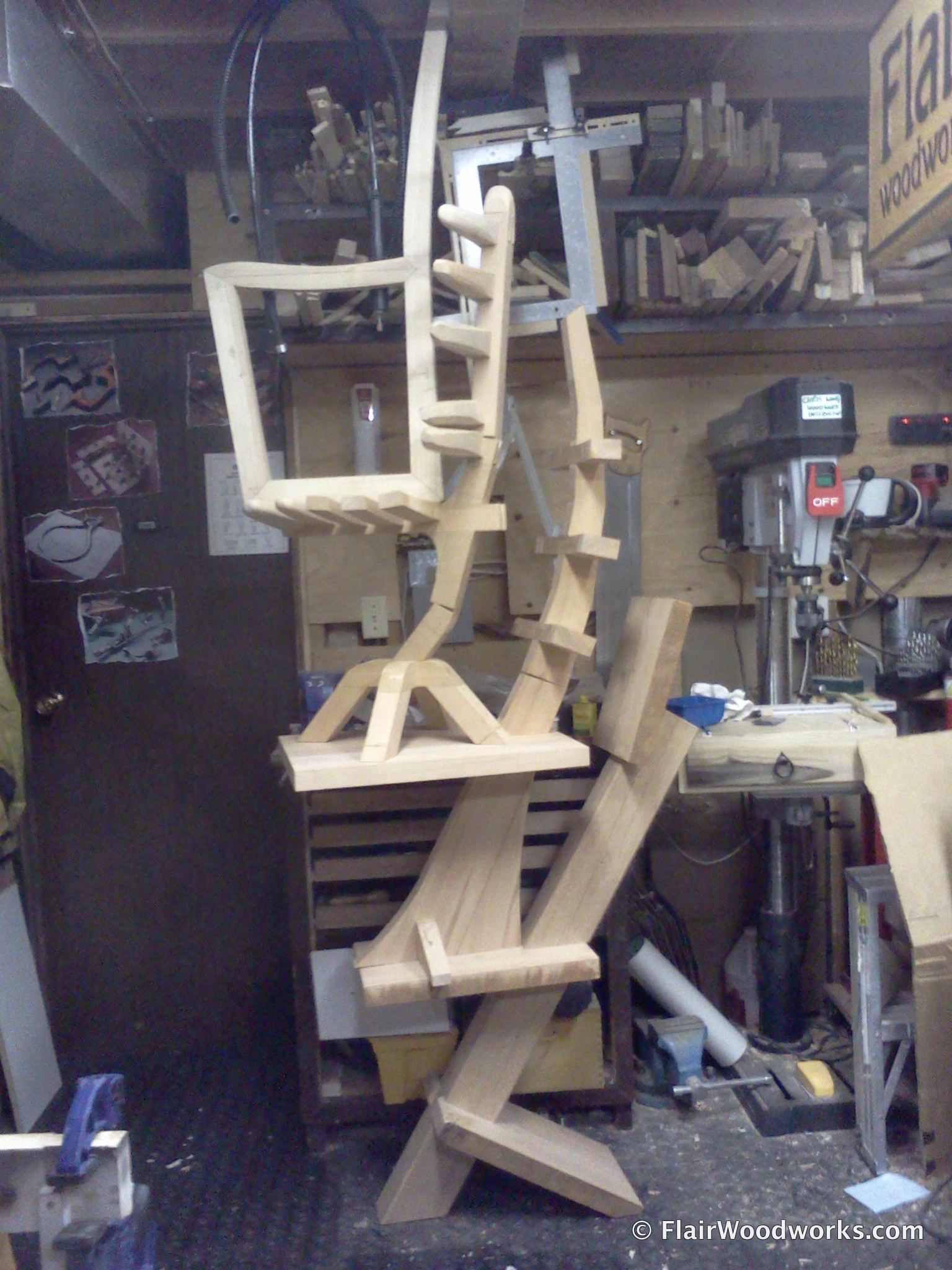 Three-Week Chair, Prototype #4 – Sculptural Woodwork by Chris Wong