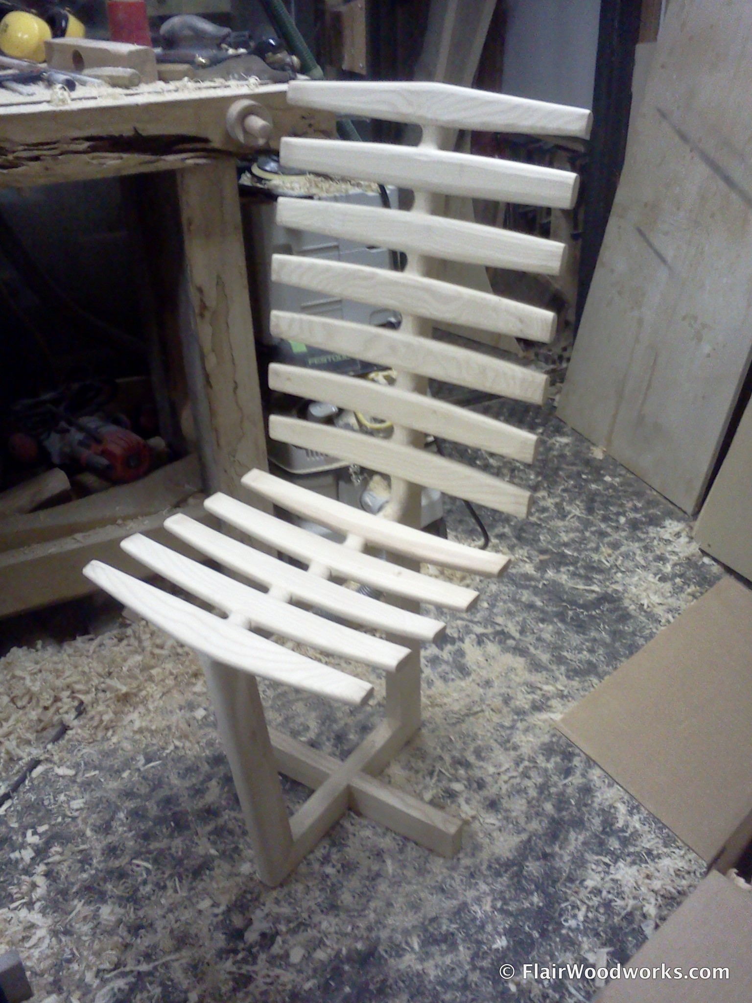 Three-Week Chair, Prototype #4 – Sculptural Woodwork by Chris Wong