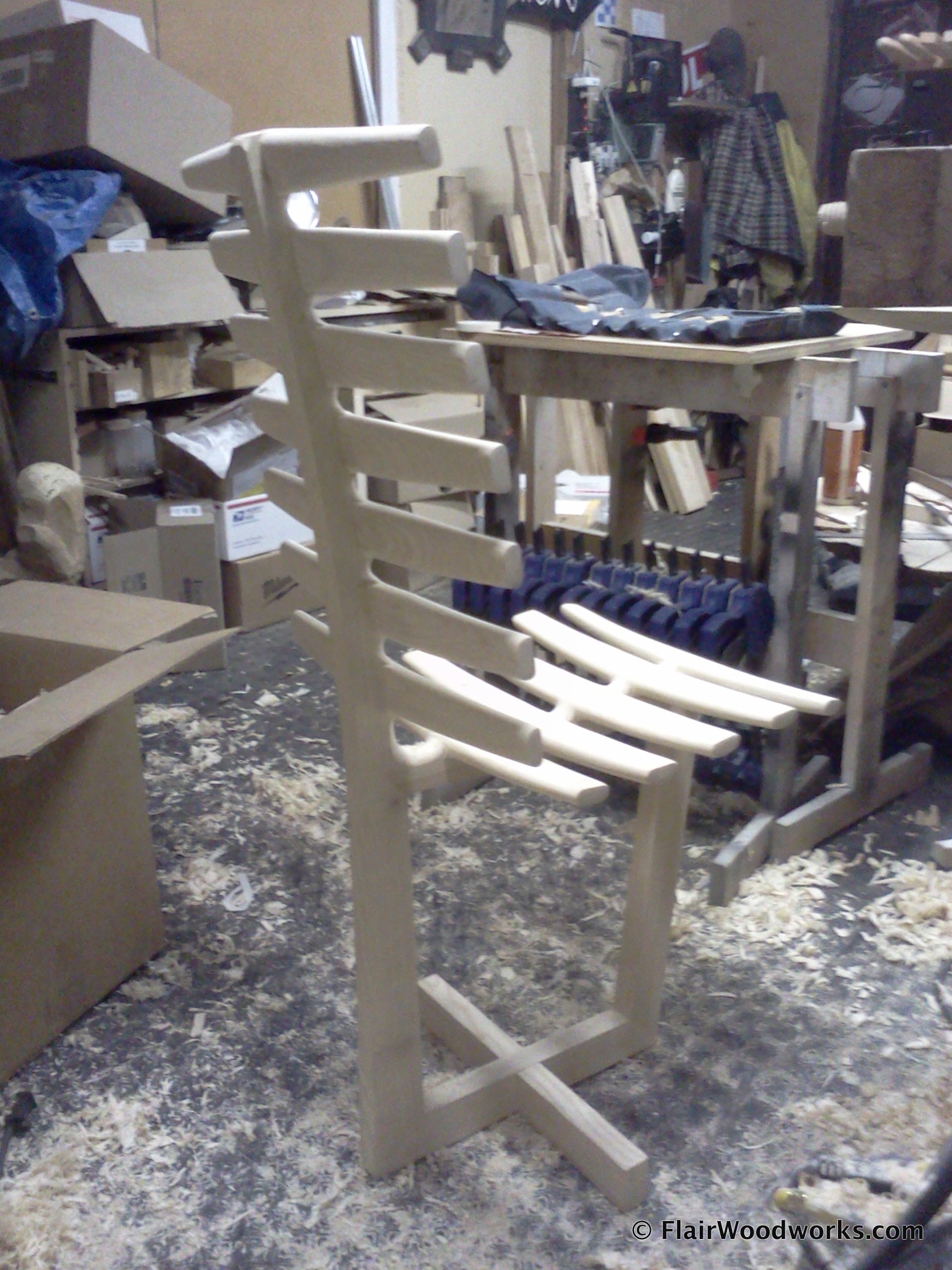 Three-Week Chair, Prototype #4 – Sculptural Woodwork by Chris Wong