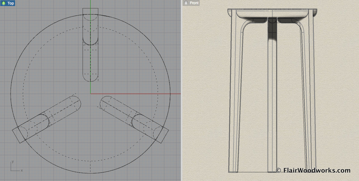 Shop Stool Design #1: Slick and Simple – Sculptural Woodwork by Chris Wong