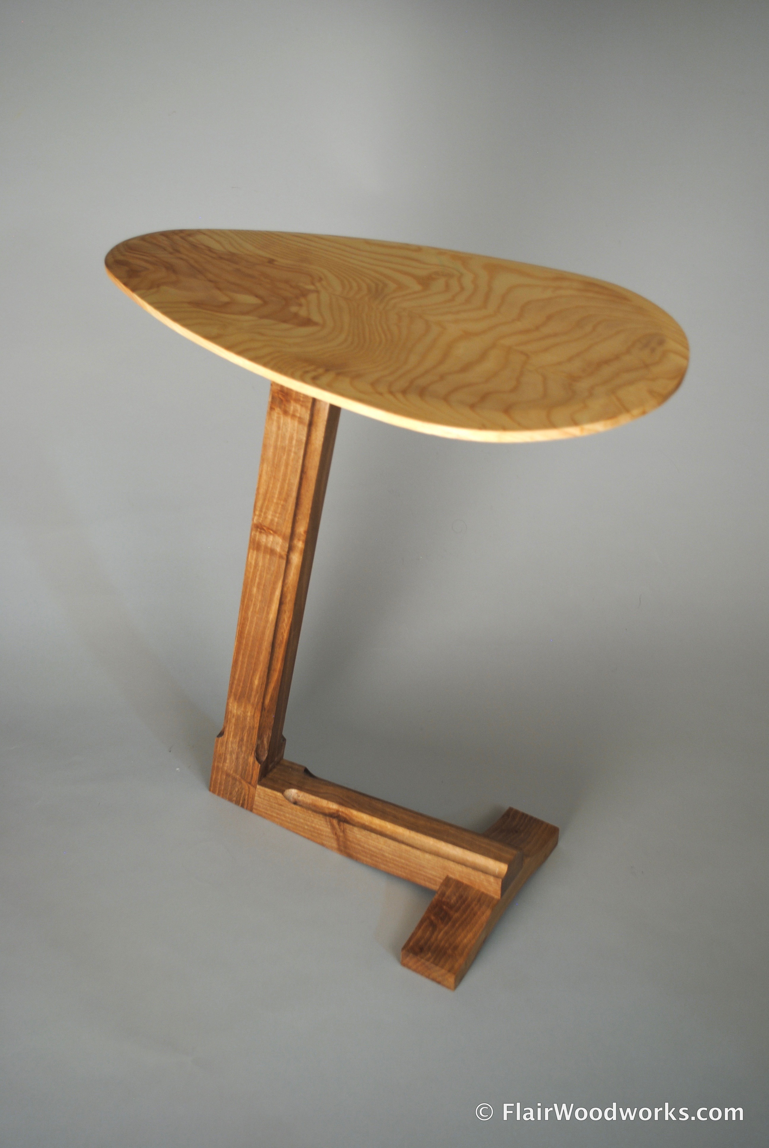 Butternut & Ash Side Table – Sculptural Woodwork by Chris Wong